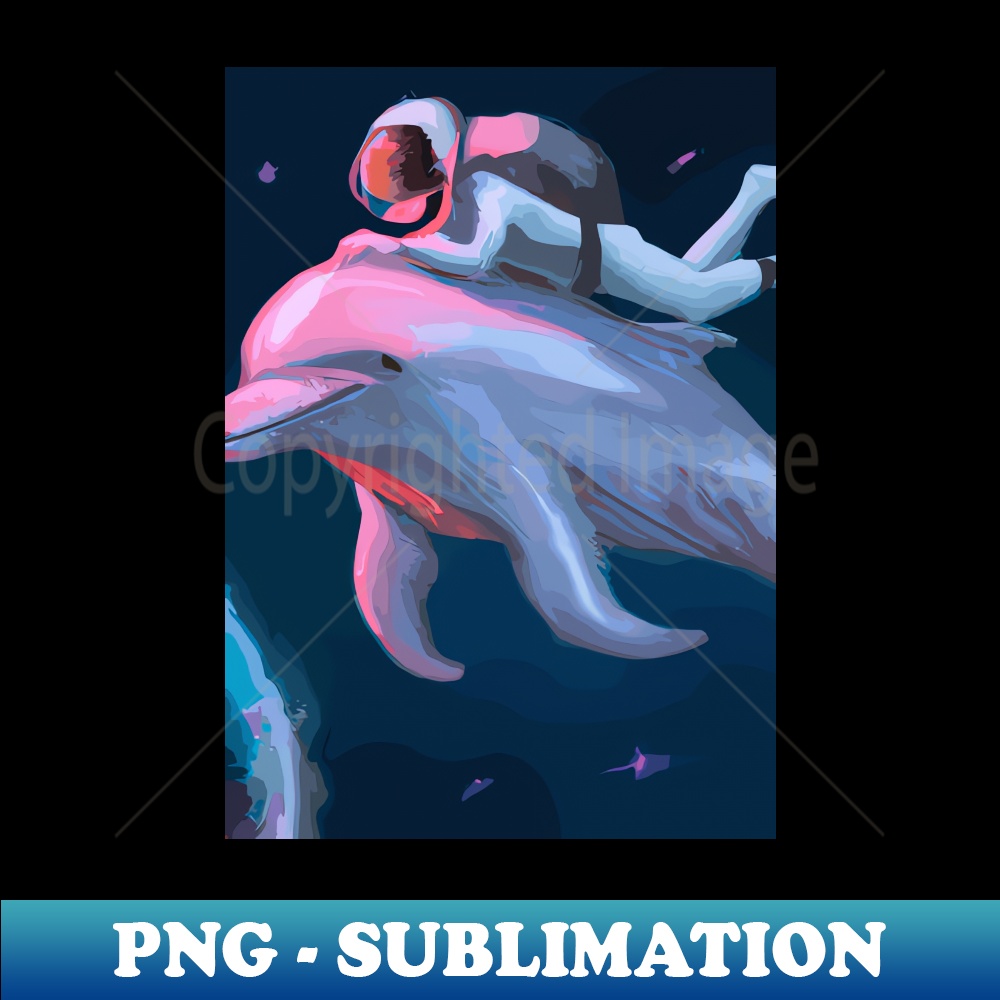 Astronaut riding on a Dolphin in Space - PNG Transparent Sub | Inspire ...