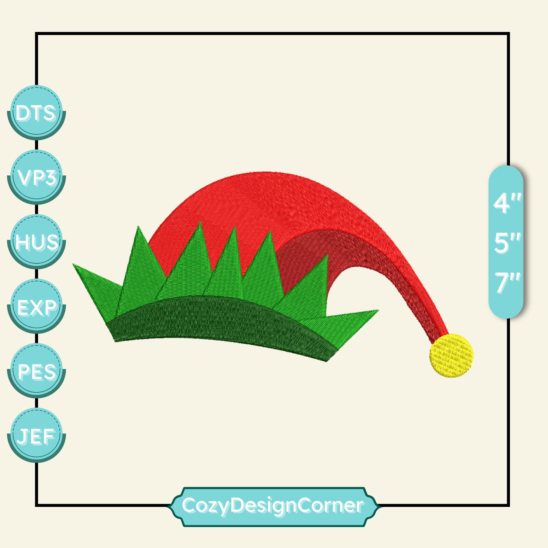 Christmas Elf Hat Embroidery Designs, Christmas Embroidery D | Inspire ...
