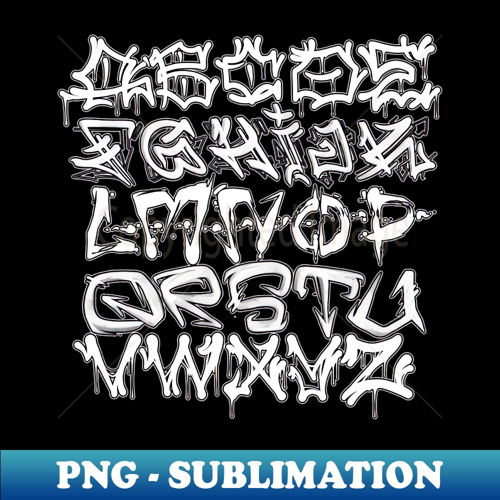 Graffiti Alphabet - Elegant Sublimation PNG Download - Trans | Inspire ...
