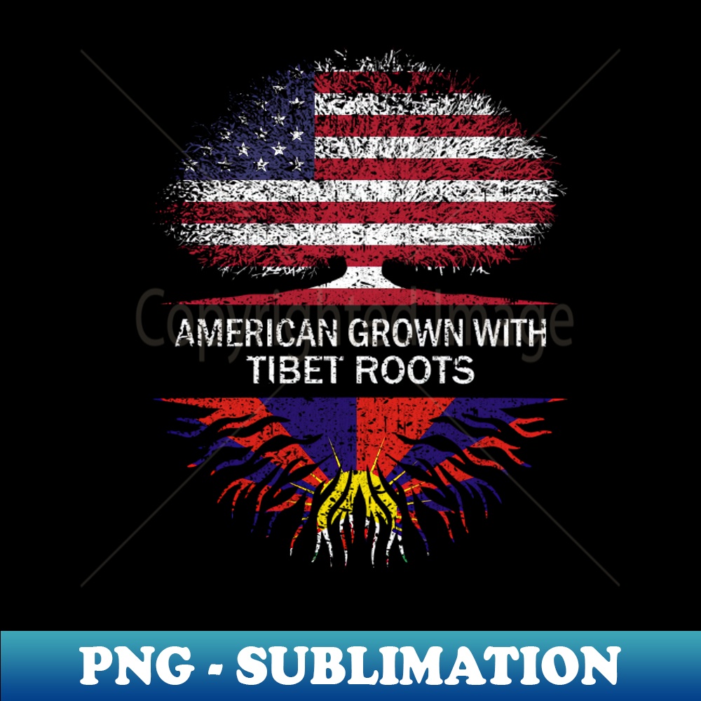 American Grown with Tibet Roots USA Flag - Signature Sublima | Inspire Uplift