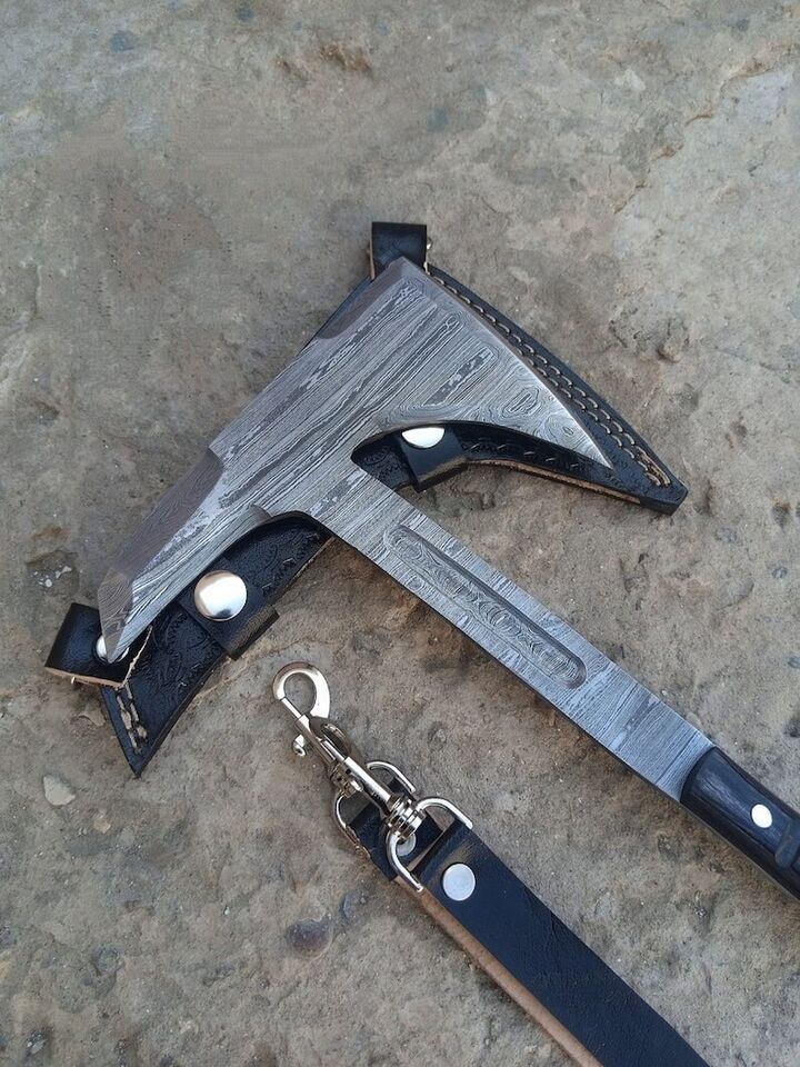 Handmade DAMASCUS Steel Custom Camping Axe Throwing Axe | Inspire Uplift