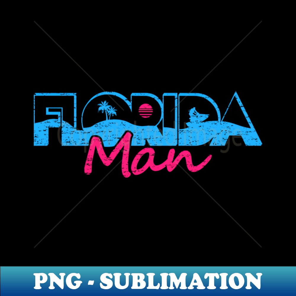Retro Florida Man Vice - Instant PNG Sublimation Download - | Inspire ...
