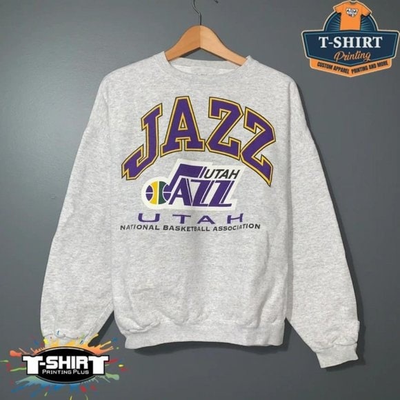 Vintage NBA Utah Jazz Big Logo Sweatshirt, Utah Jazz Shirt, | Inspire ...