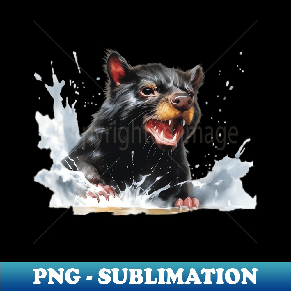 Tasmanian Devil in Water - Exclusive PNG Sublimation Downloa | Inspire ...