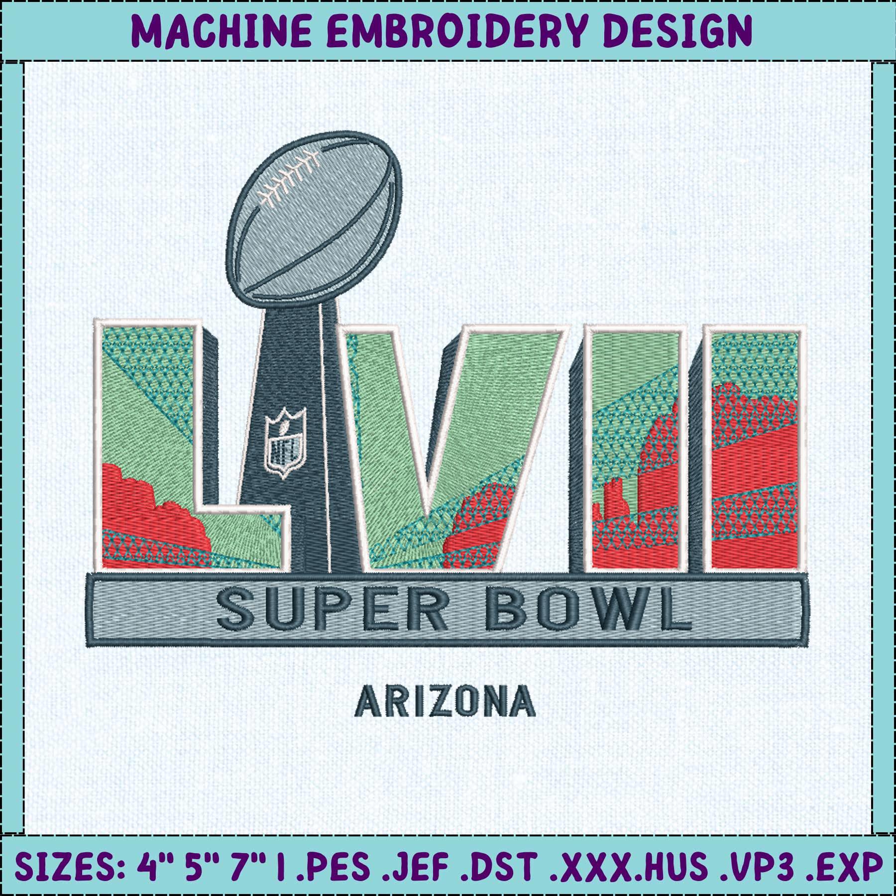 NFL Super Bowl LVII Embroidery Design, NFL Football Logo Emb - Inspire ...