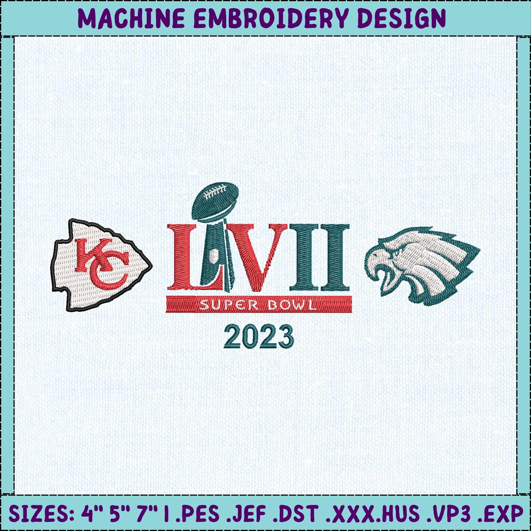 NFL Super Bowl LVII Embroidery Design, NFL Football Logo Emb | Inspire ...