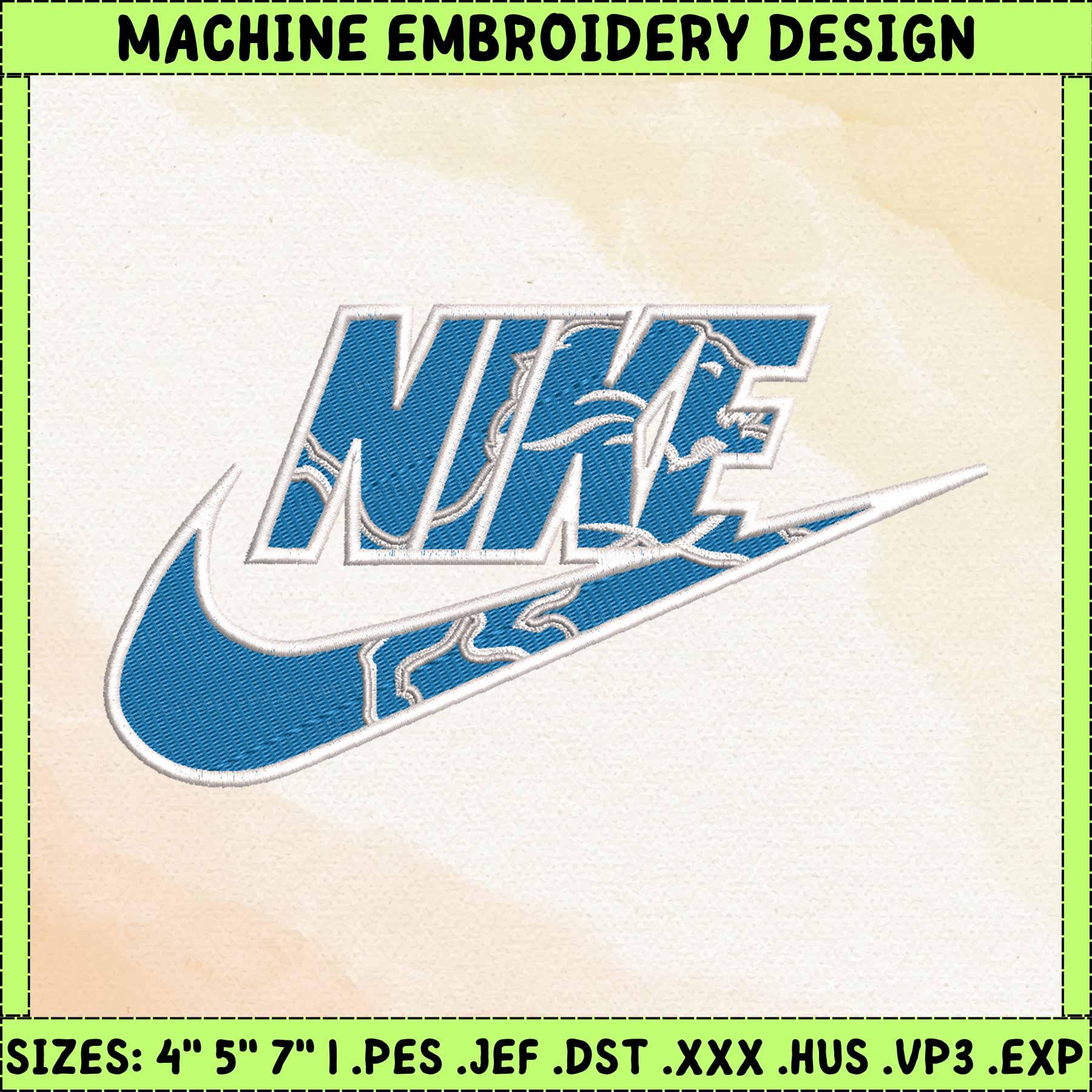 NIKE NFL Detroit Lions Logo Embroidery Design, NIKE NFL Logo | Inspire ...