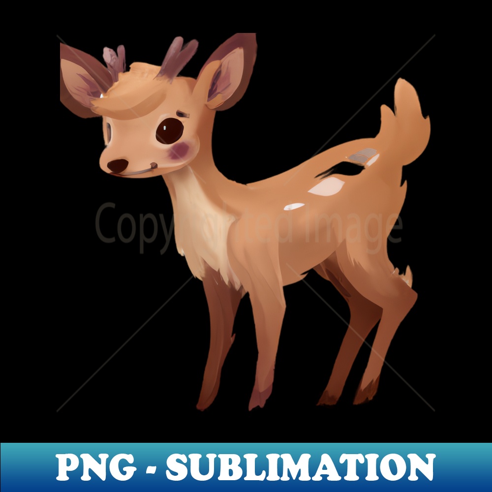 Cute Deer Drawing - PNG Transparent Digital Download File fo | Inspire ...