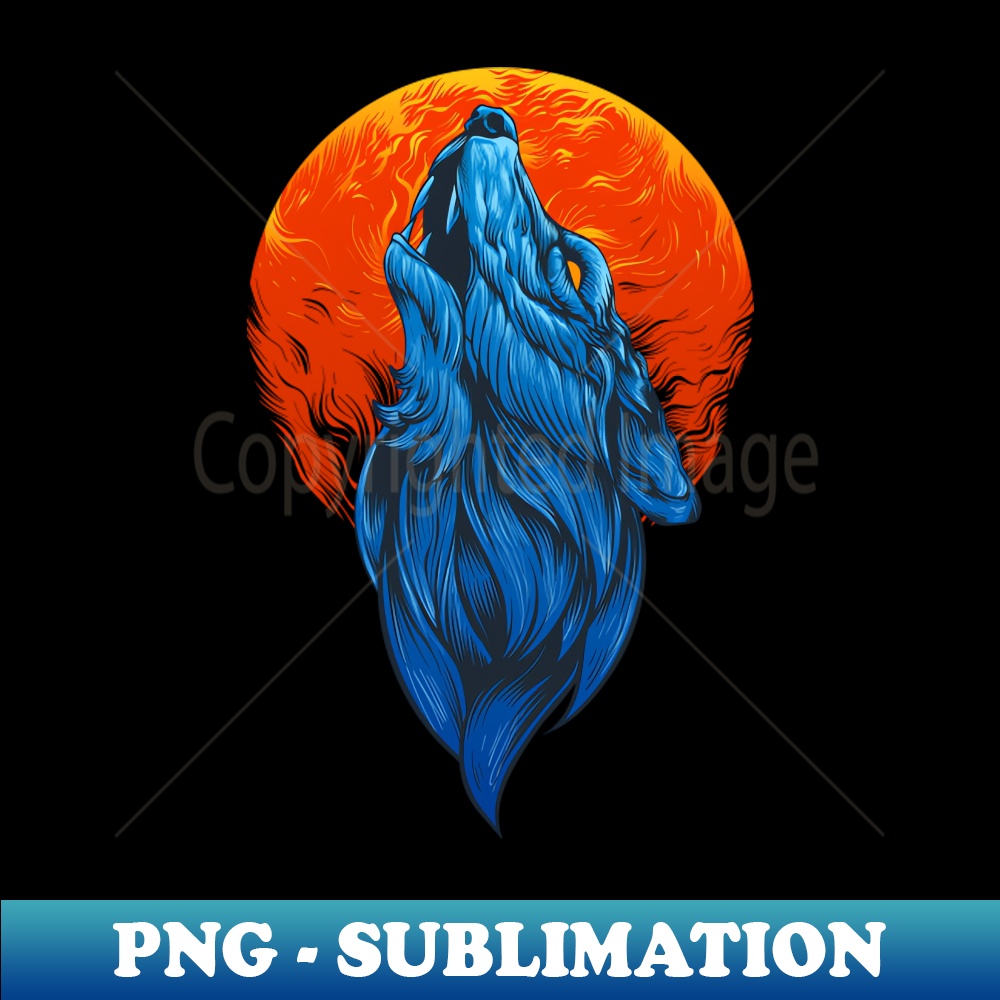 Blue Wolf - PNG Transparent Digital Download File for Sublim | Inspire ...