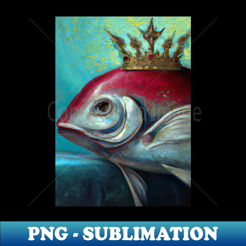 Fish with a Crown - PNG Transparent Sublimation Design - Unl | Inspire ...