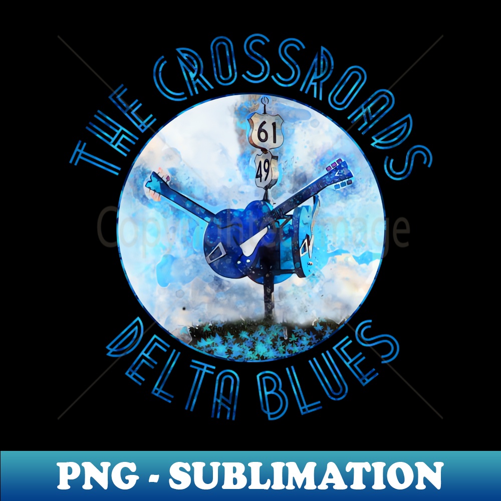 The Crossroads Delta Blues - Retro PNG Sublimation Digital D | Inspire ...