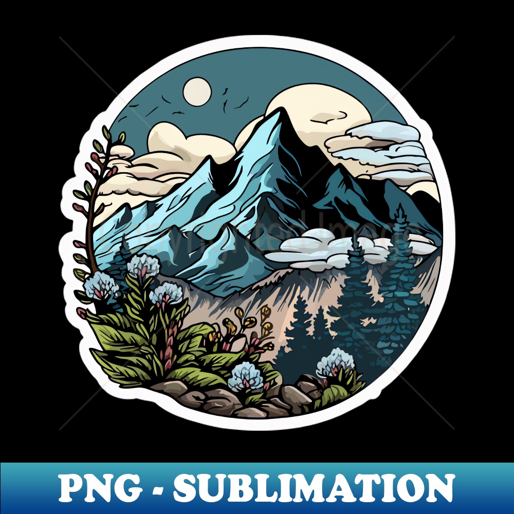 13 badge of mountains trees forest and nature - Sublimation- | Inspire ...