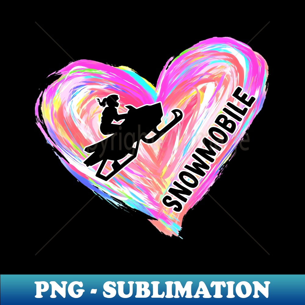 Snowmobile watercolor heart brush - PNG Sublimation Digital | Inspire ...