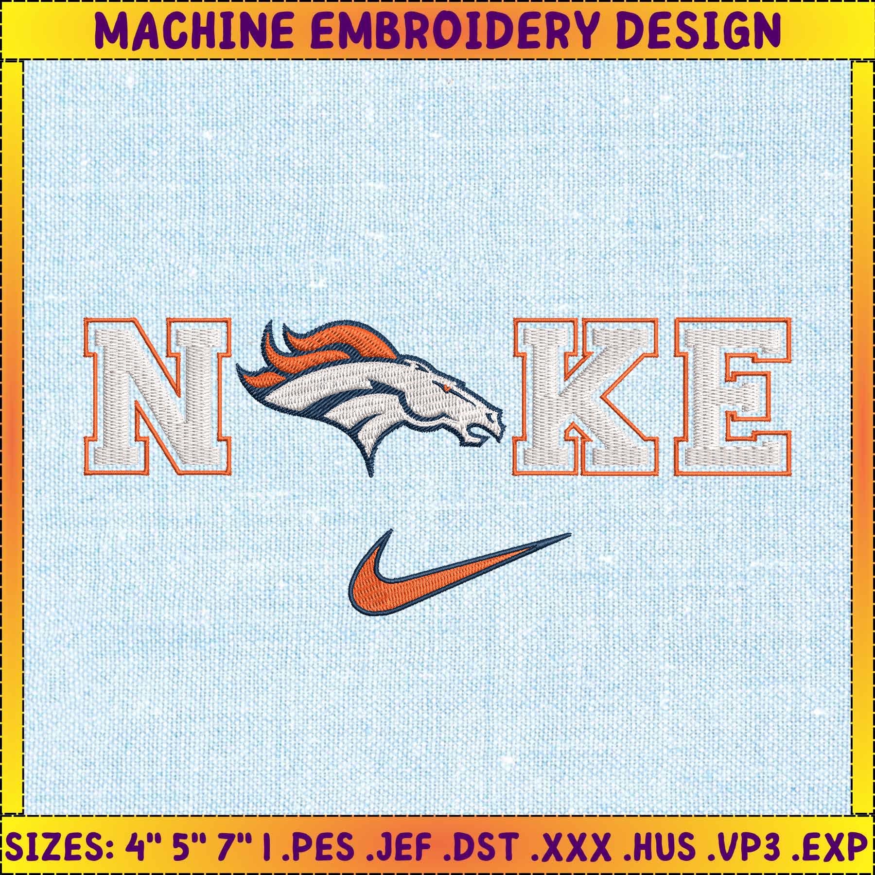 NIKE NFL Denver Broncos Logo Embroidery Design, NIKE NFL Log | Inspire ...