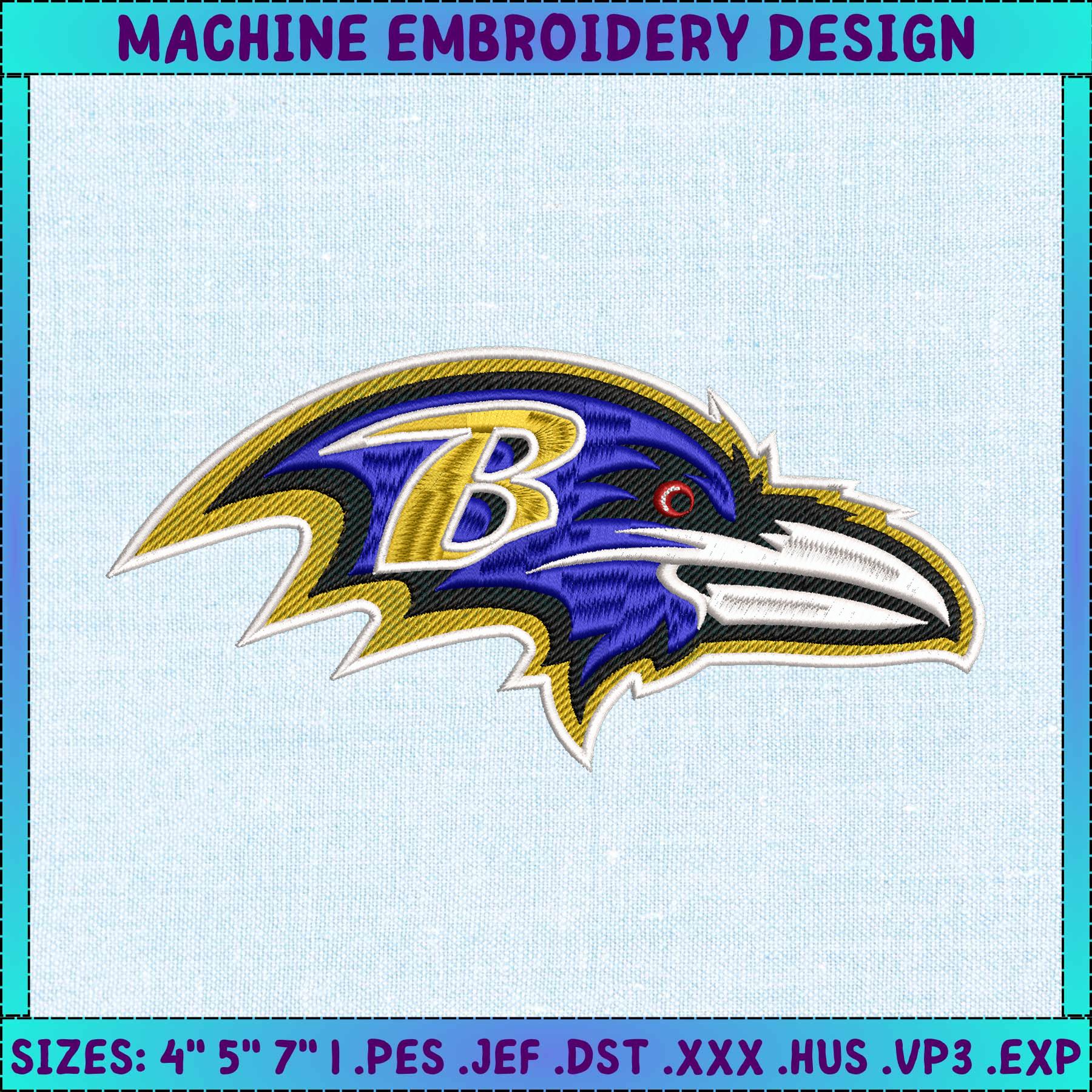 NFL Baltimore Ravens Embroidery Design, NFL Football Logo Em | Inspire ...