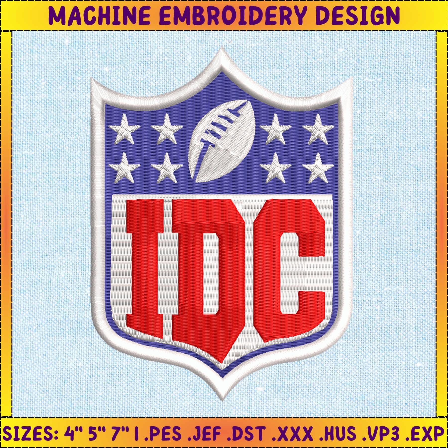 IDC Embroidery Design, NFL Football Logo Embroidery Design, | Inspire ...
