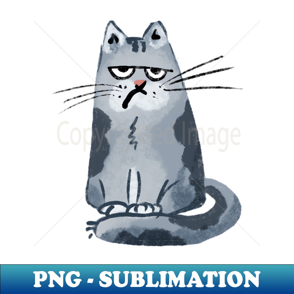 Sad cat - PNG Transparent Sublimation Design - Spice Up Your - Inspire ...