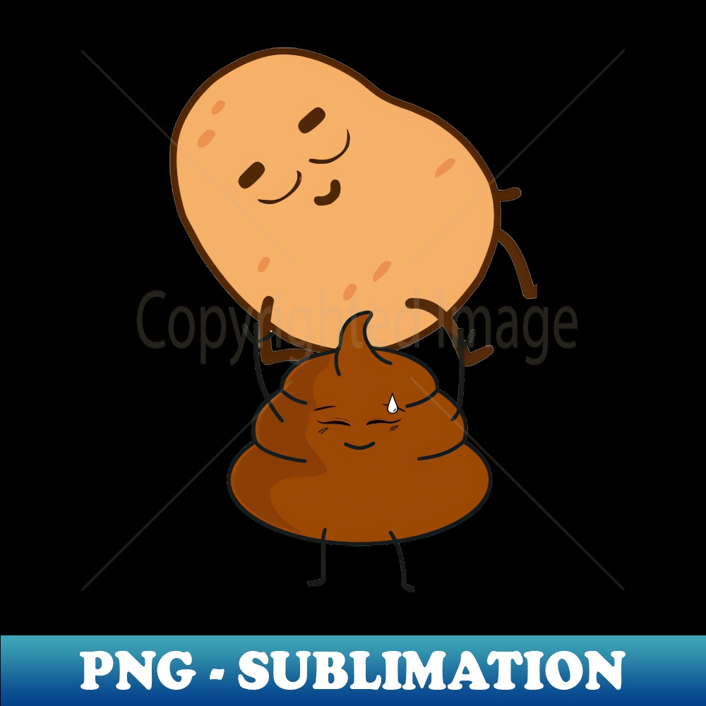 Funny Food Potato and Poop Design - Professional Sublimation | Inspire ...