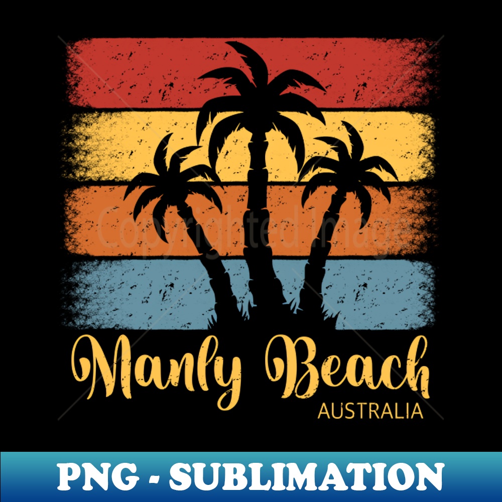 Manly Beach Australia - High-Resolution PNG Sublimation File - Inspire ...