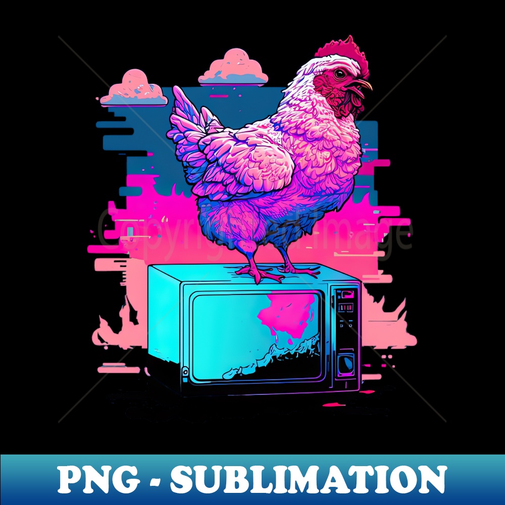 Vaporwave Chicken - Stylish Sublimation Digital Download - B - Inspire ...