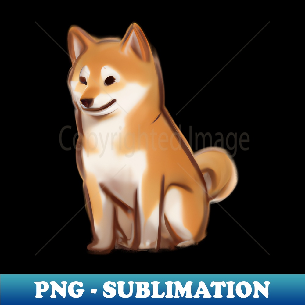 Cute Shiba Inu Drawing - Artistic Sublimation Digital File - | Inspire ...