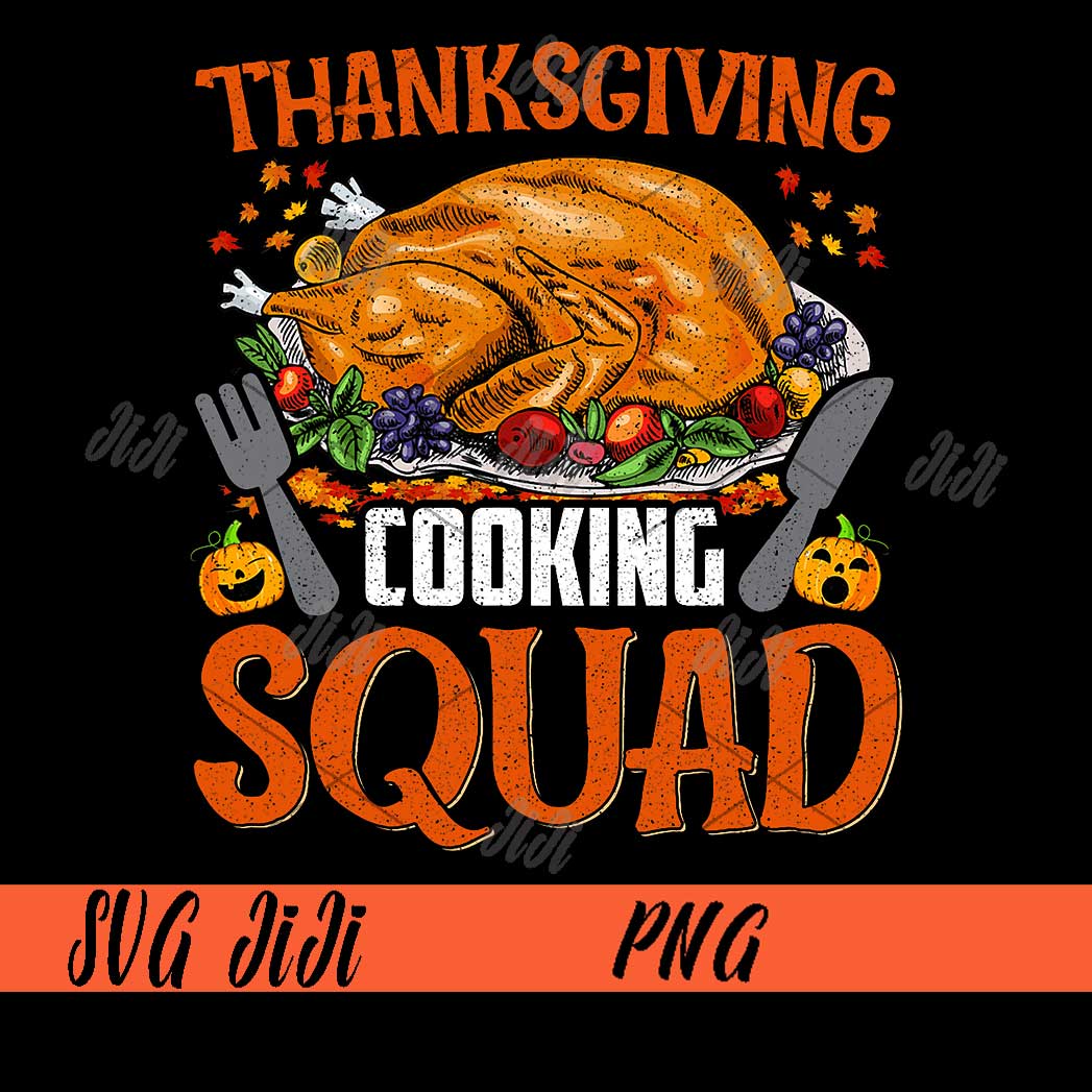 Thanksgiving Cooking Squad PNG, Turkey Chef Thanksgiving PNG | Inspire ...