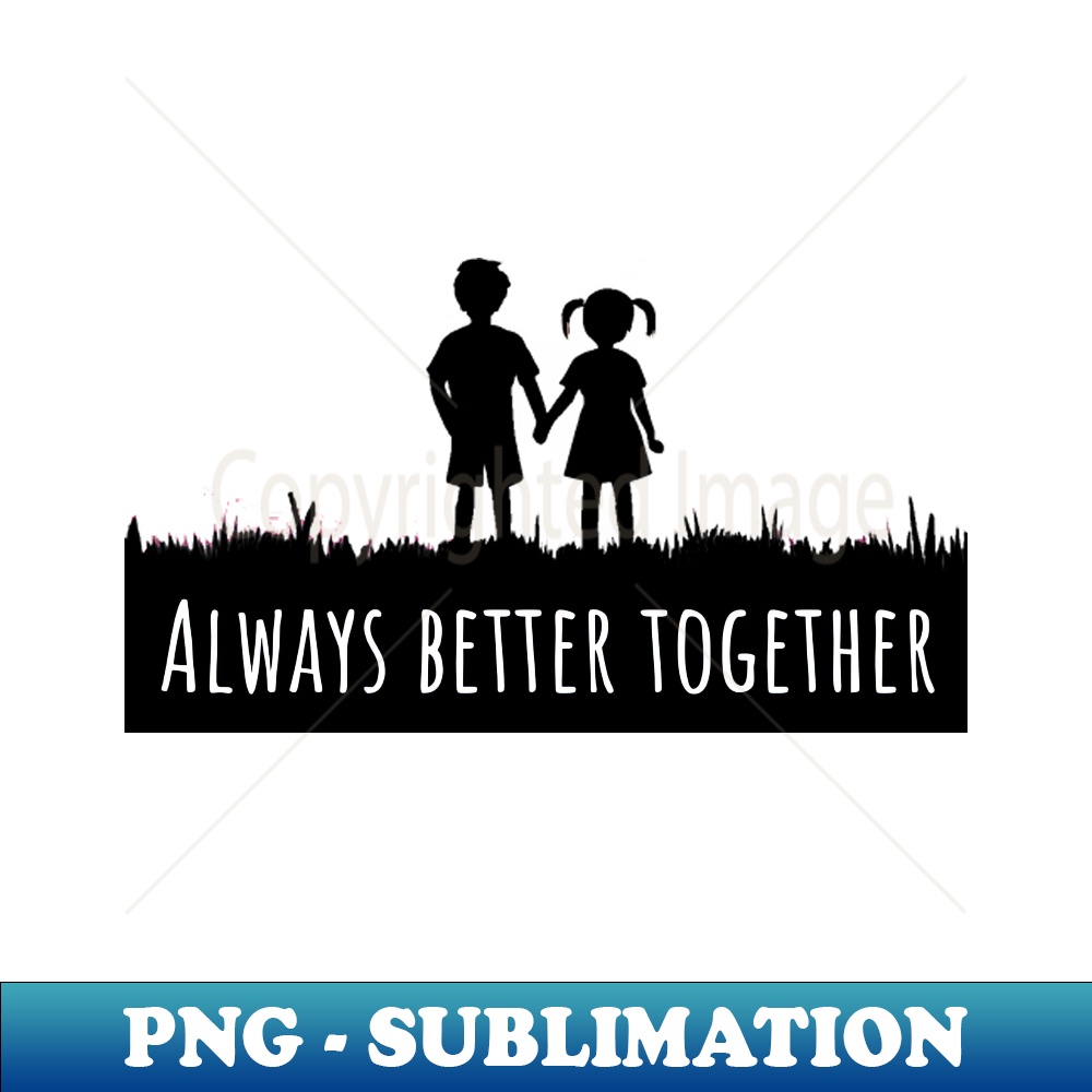 Always better together Boy and girl silhouettes holding han | Inspire ...