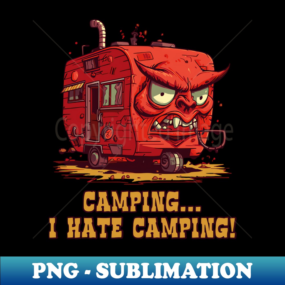 camper hates camping i hate camping - Retro PNG Sublimation - Inspire ...