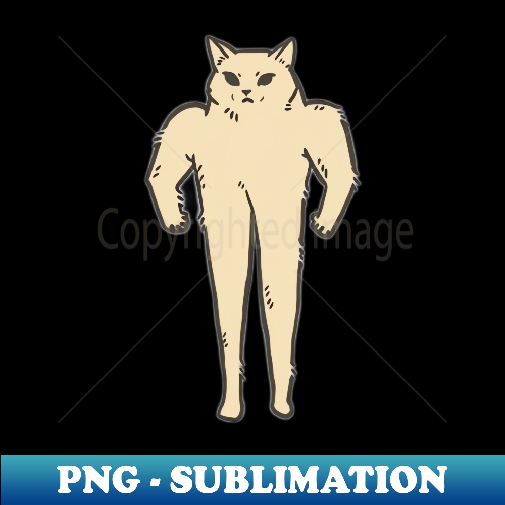 Buff Cat - Premium PNG Sublimation File - Unleash Your Creat | Inspire ...