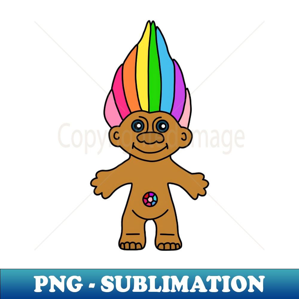 Rainbow Troll - Modern Sublimation PNG File - Spice Up Your | Inspire ...