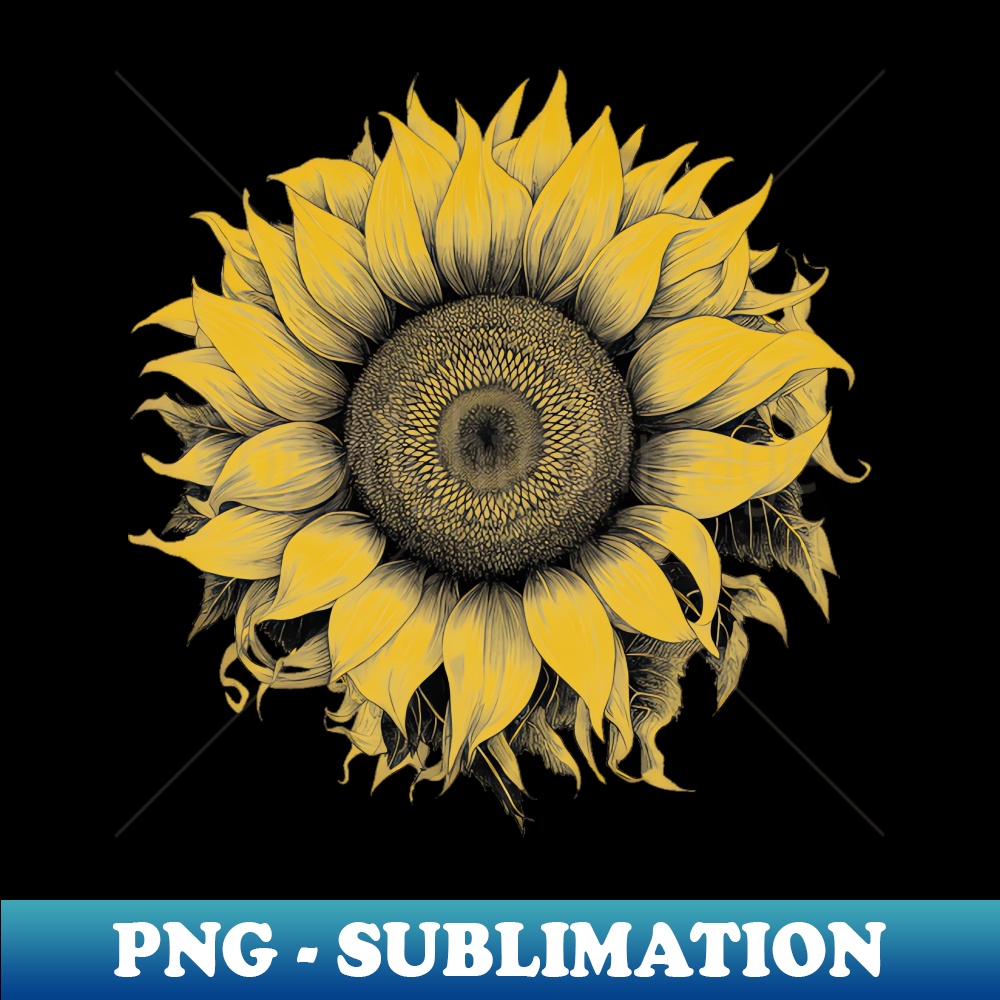 Sunflower Illustration - Professional Sublimation Digital Do - Inspire ...