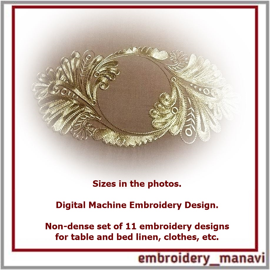 Set of 11 delicate pattern Machine Embroidery Designs | Inspire Uplift
