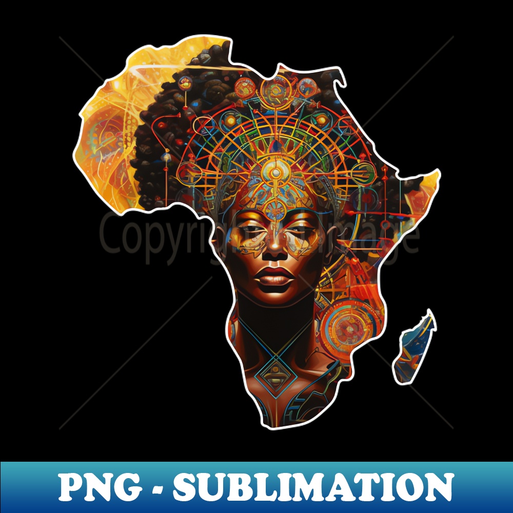 Shape Of Africa Map Alkebulan Melanin Gift - High-Resolution | Inspire ...