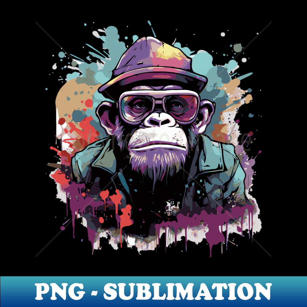 The Funky Street Art Monkey - High-Resolution PNG Sublimatio | Inspire ...