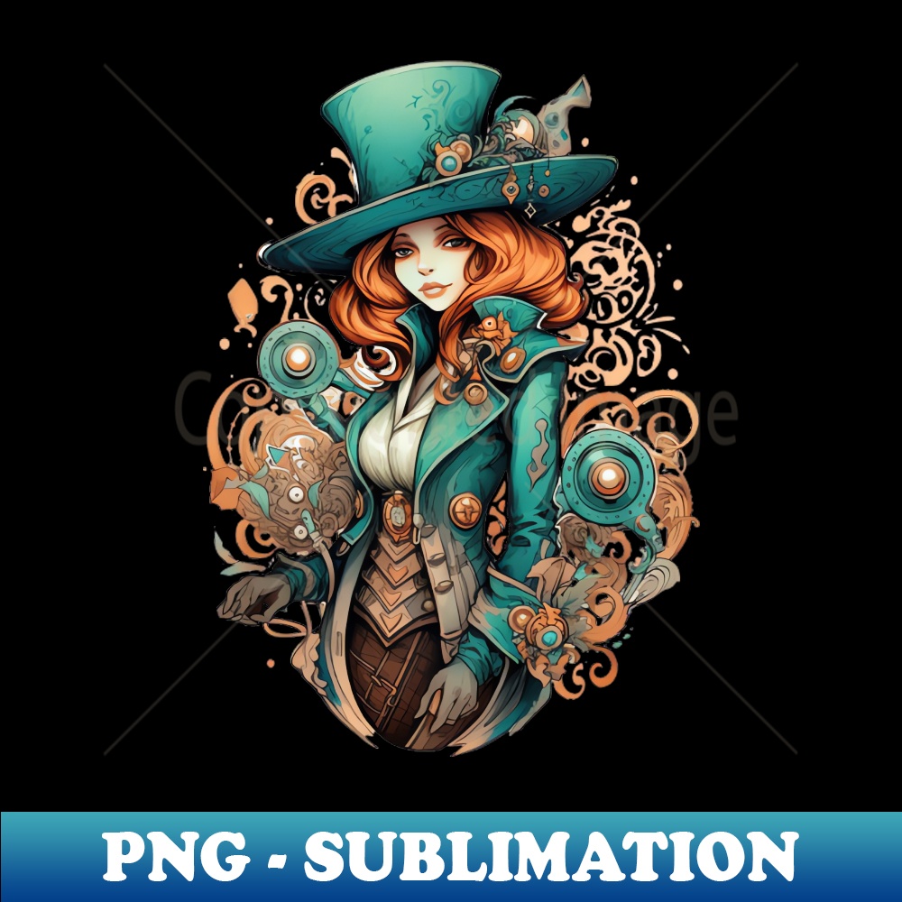 Steampunk Witch 3 - PNG Transparent Sublimation Design - Def | Inspire ...