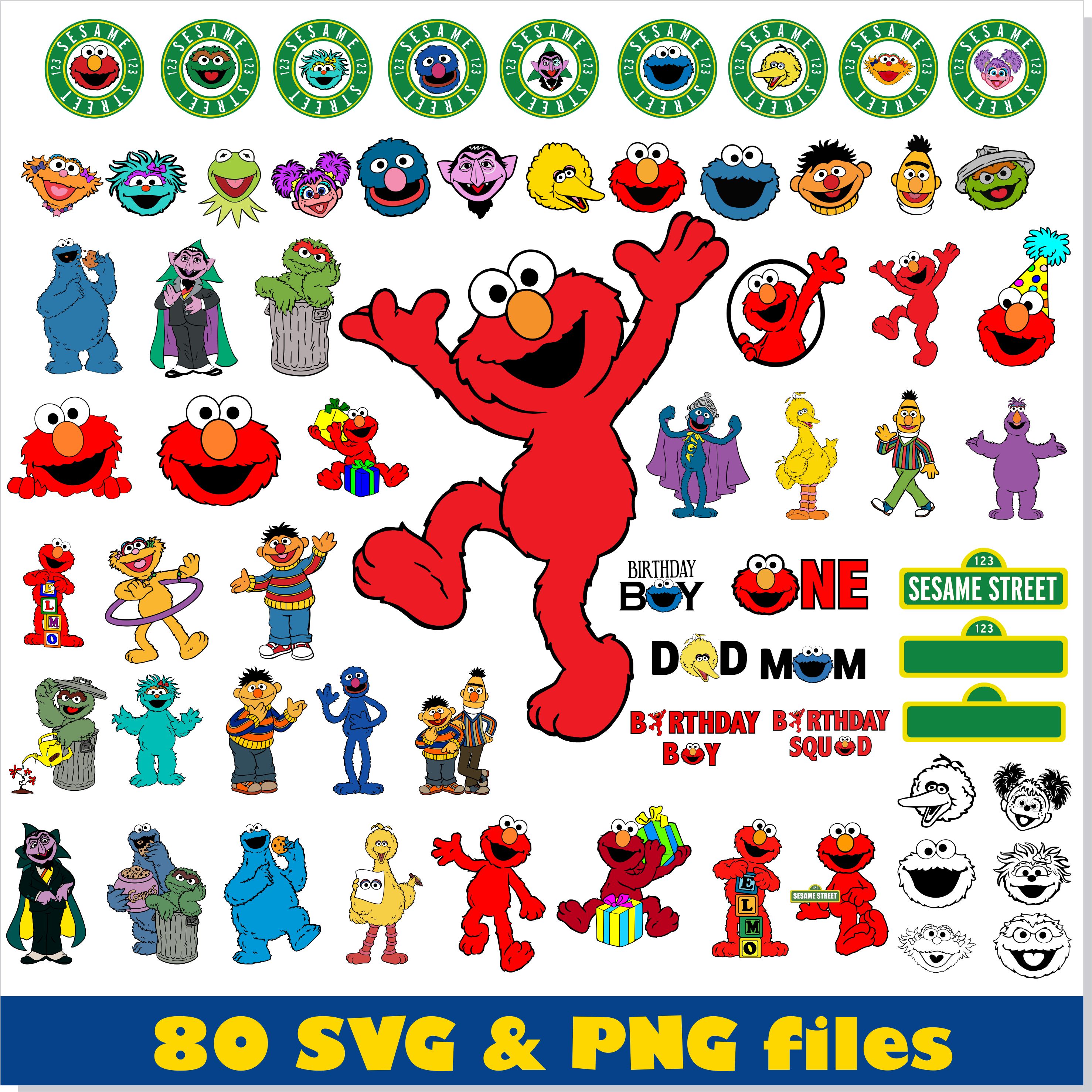 Sesame Street SVG Bundle, Sesame Street PNG Bundle, Sesame S | Inspire ...