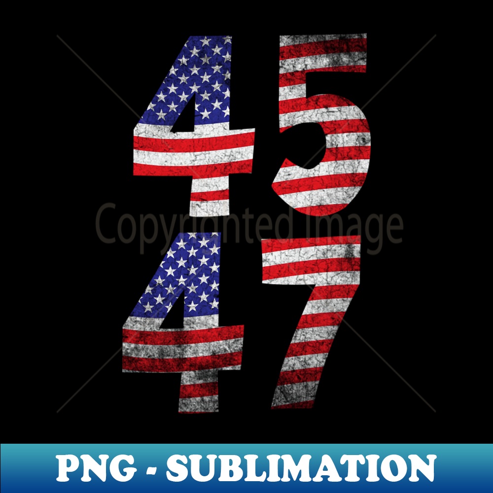 Vintage 45 47 - Trump 2024 - PNG Transparent Digital Downloa - Inspire ...