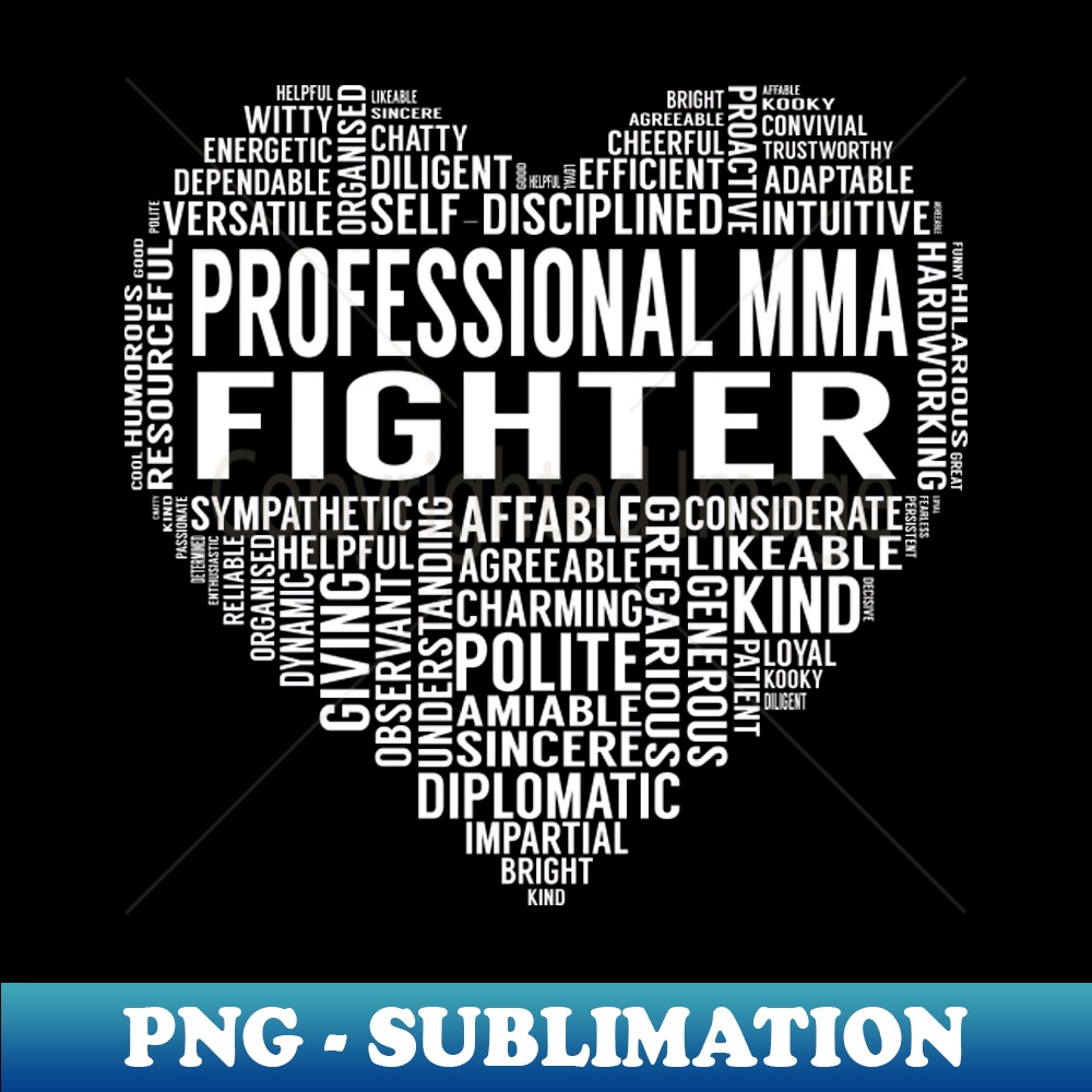Professional Mma Fighter Heart - PNG Sublimation Digital Dow | Inspire ...