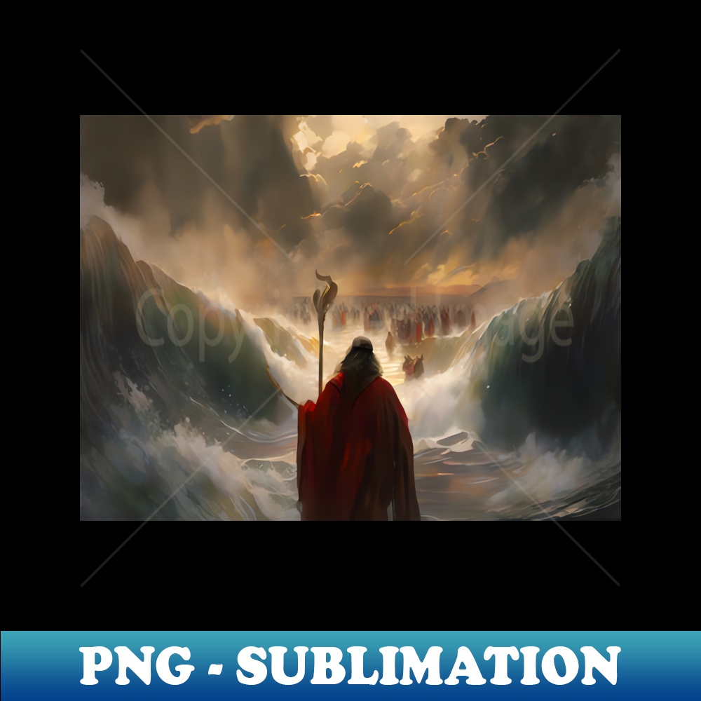 Moses Parting The Red Sea - PNG Transparent Sublimation Desi - Inspire ...