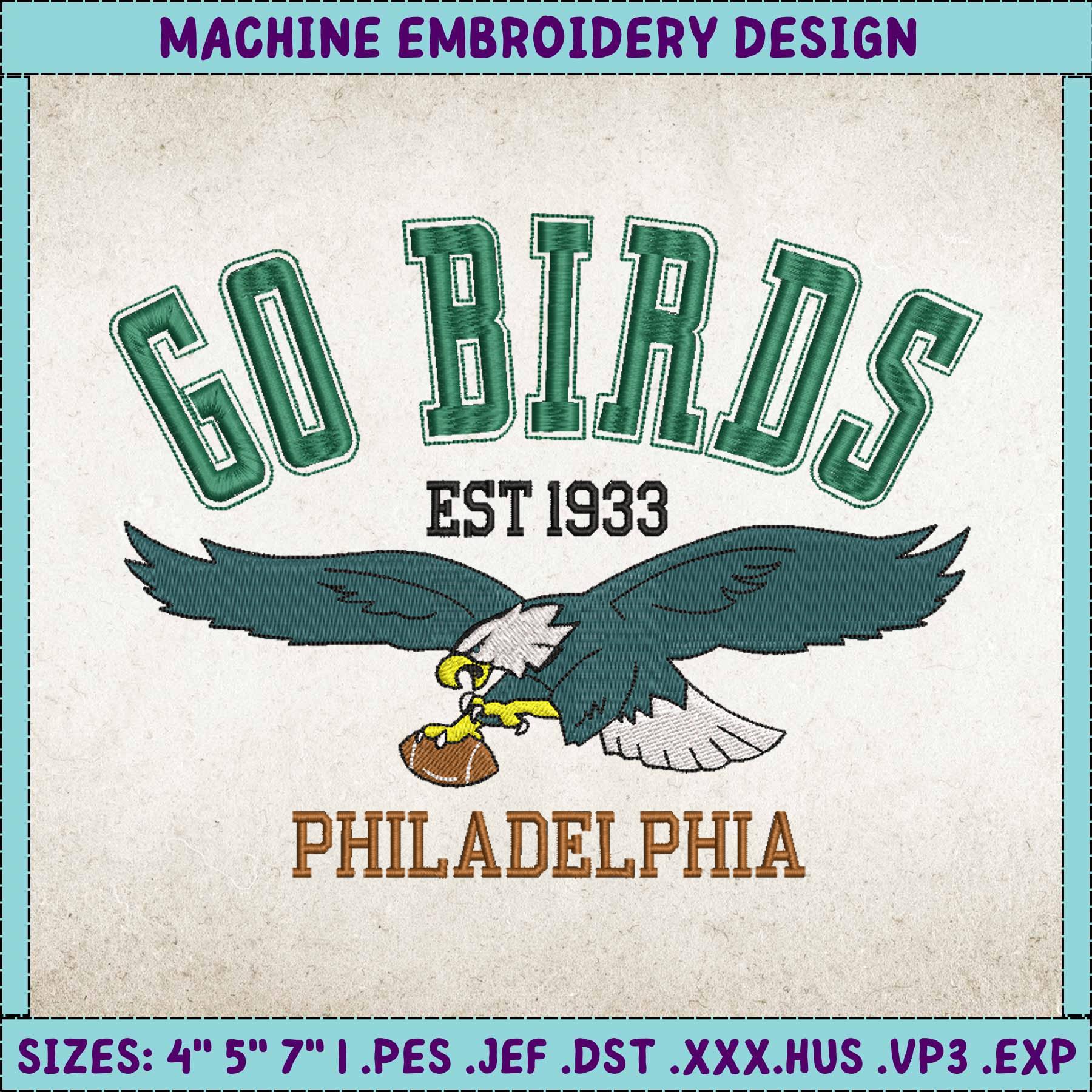 NFL Philadelphia Eagles Embroidery Design, NFL Football Logo - Inspire ...