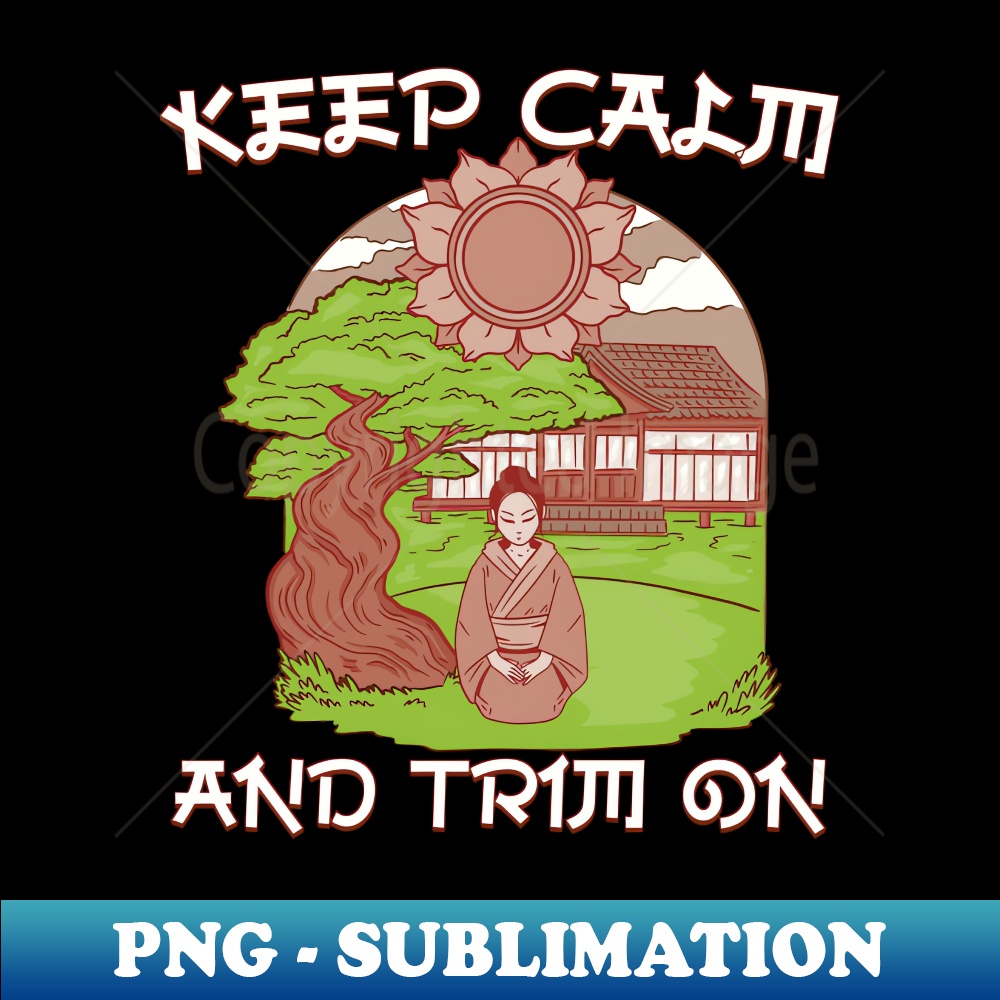 Funny Bonsai Japanese Zen Garden Art - PNG Transparent Subli - Inspire ...