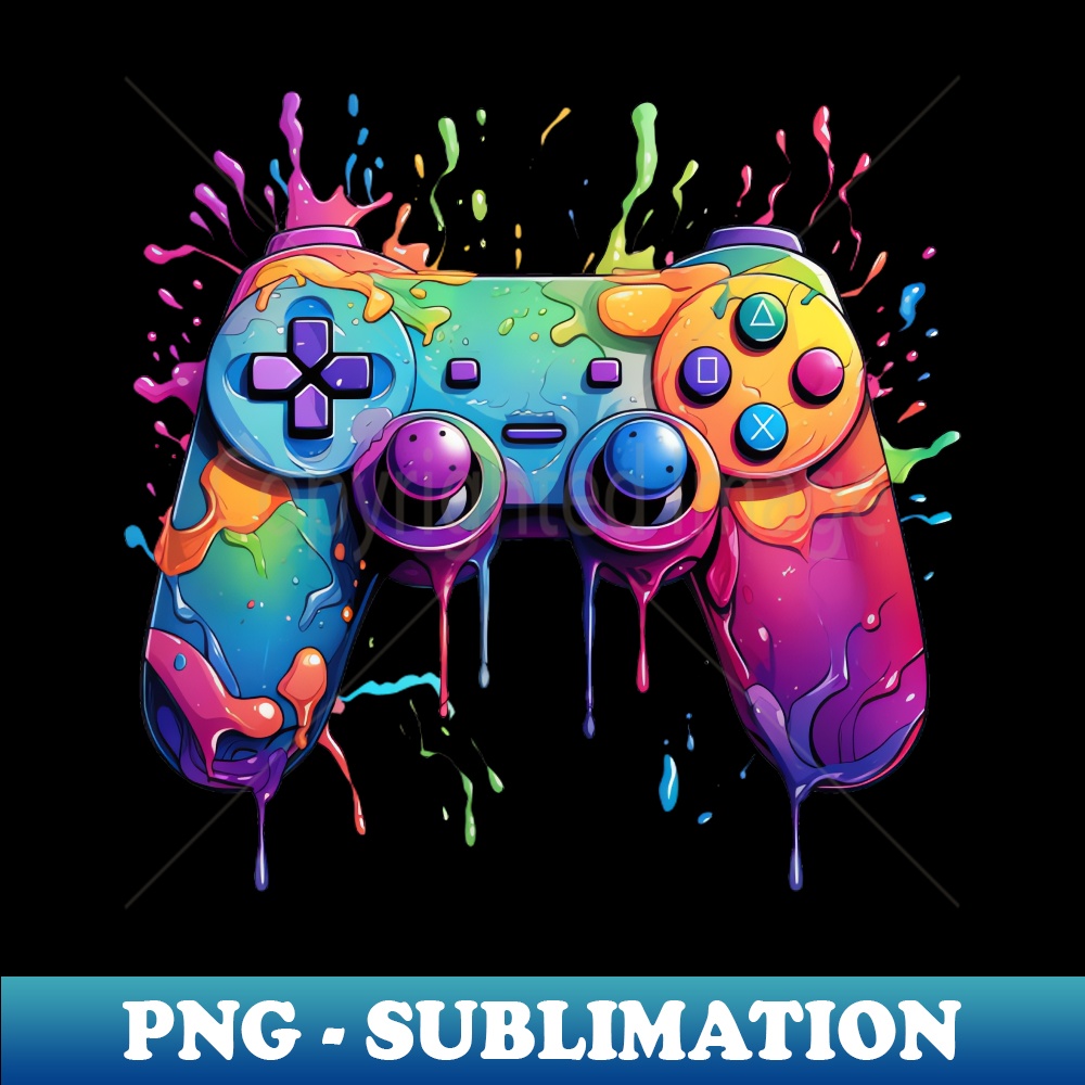 Retro Melting Gamepad 1 - Artistic Sublimation Digital File - Inspire ...