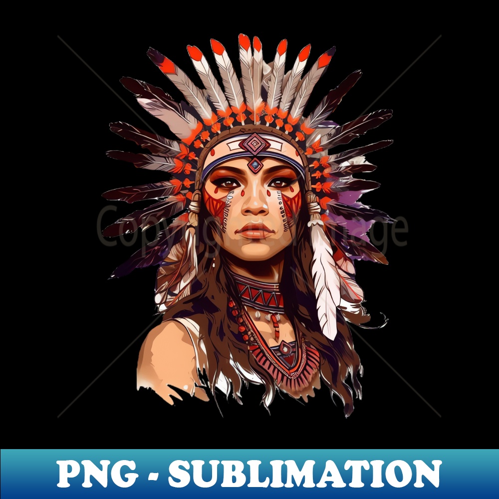Native American Girl 4 - PNG Transparent Sublimation File - | Inspire ...