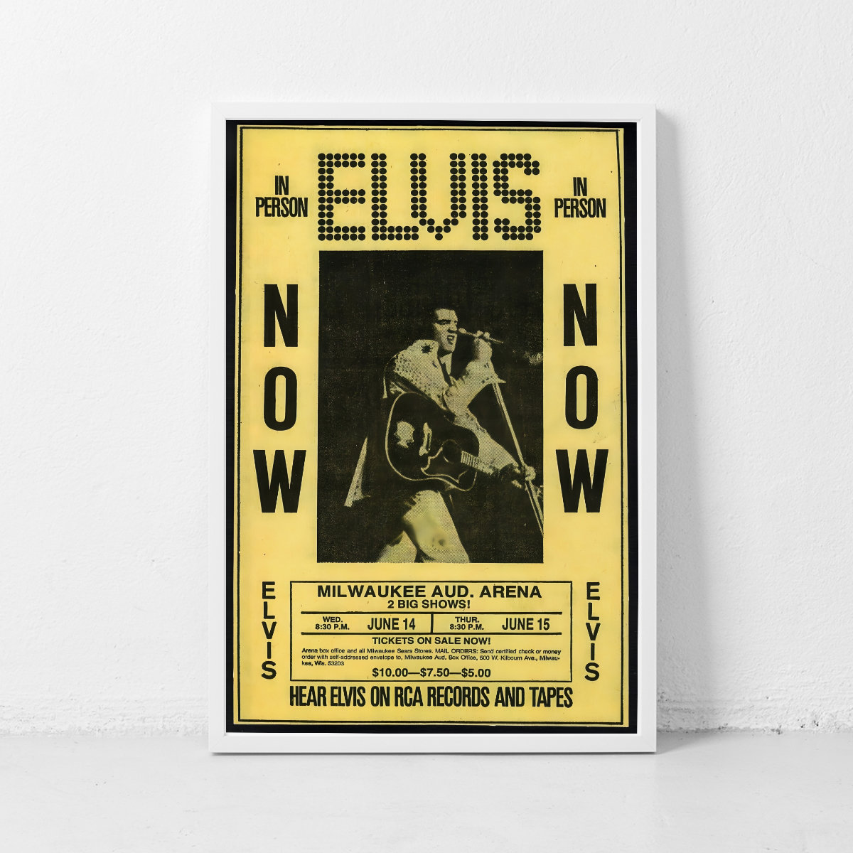 Elvis Music Gig Concert Poster Classic Retro Rock Vintage Wa | Inspire ...