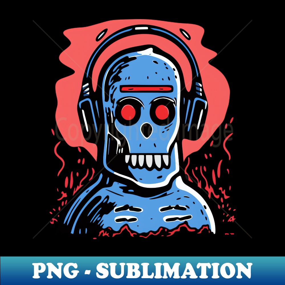 Groovy Blue Headphone Wearing Ape - Stylish Sublimation Digi | Inspire ...