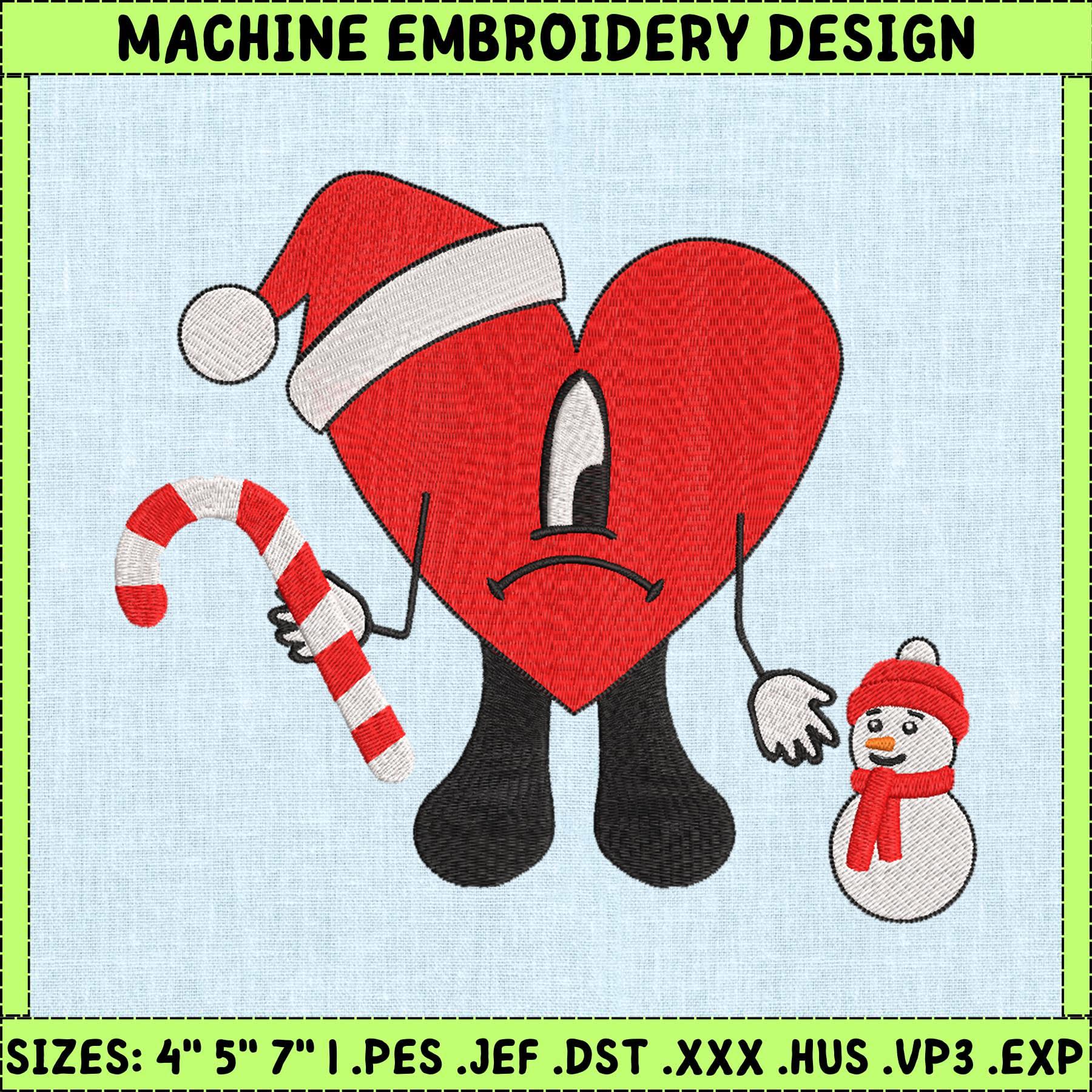 Bad Bunny Embroidery Designs, Christmas Embroidery Designs, | Inspire ...