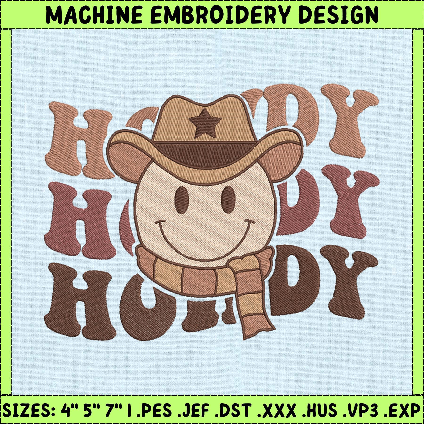 Retro Christmas Embroidery Designs, Retro Howdy Embroidery D - Inspire ...