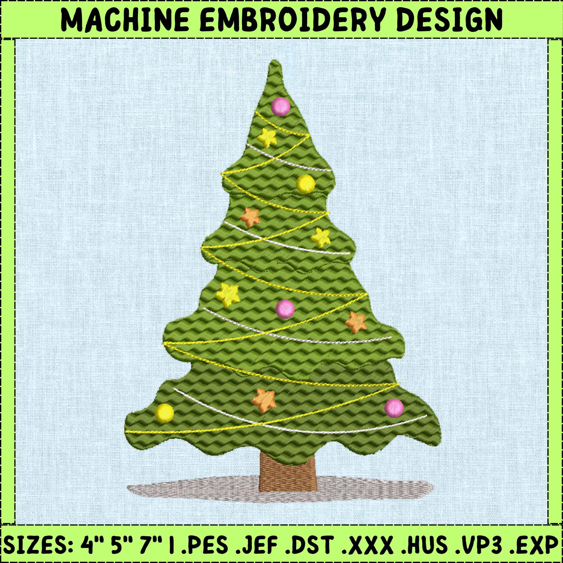 Christmas Tree Embroidery Designs, Christmas Embroidery Desi | Inspire ...
