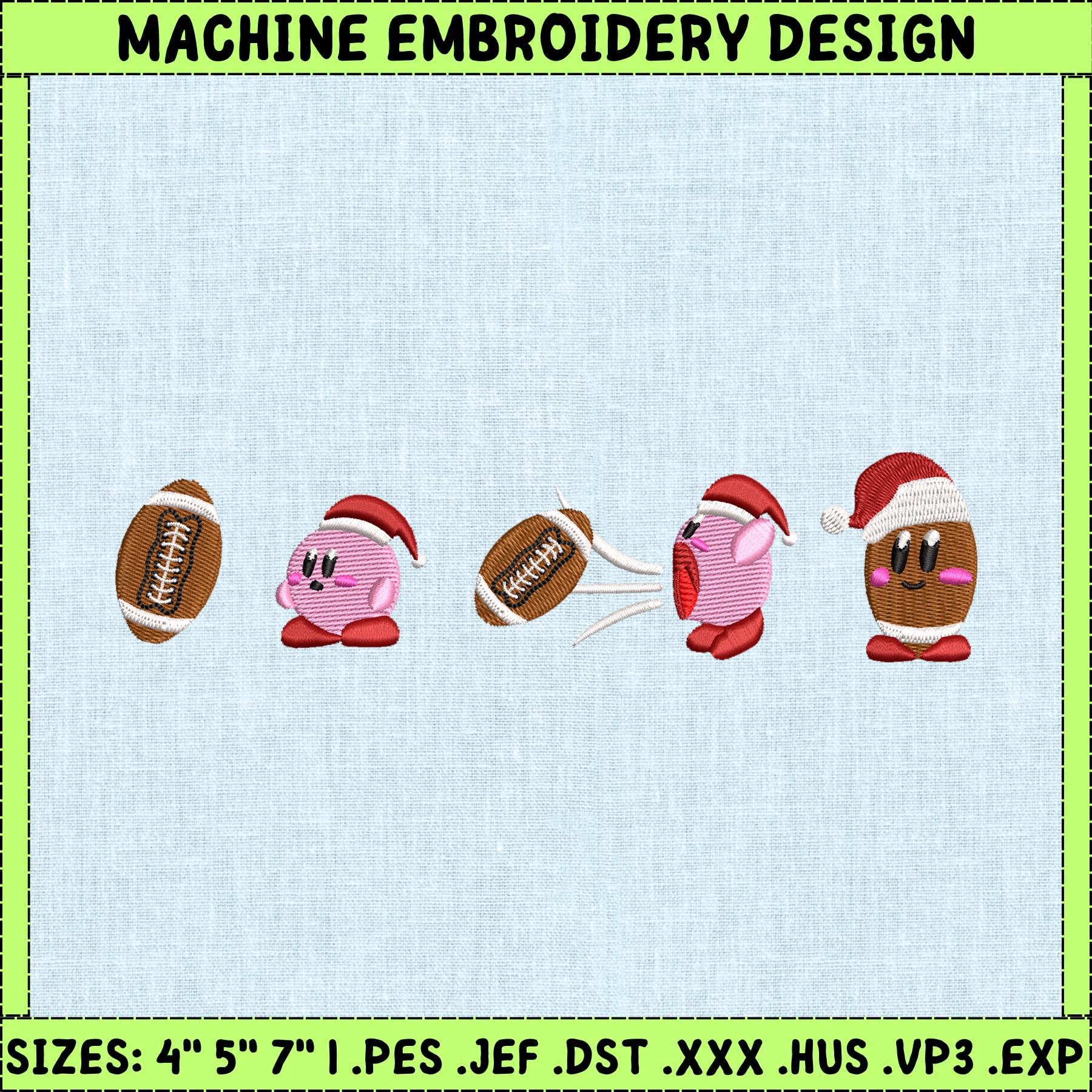 Christmas Embroidery Designs, Kirby X Rugby Ball Embroidery - Inspire ...