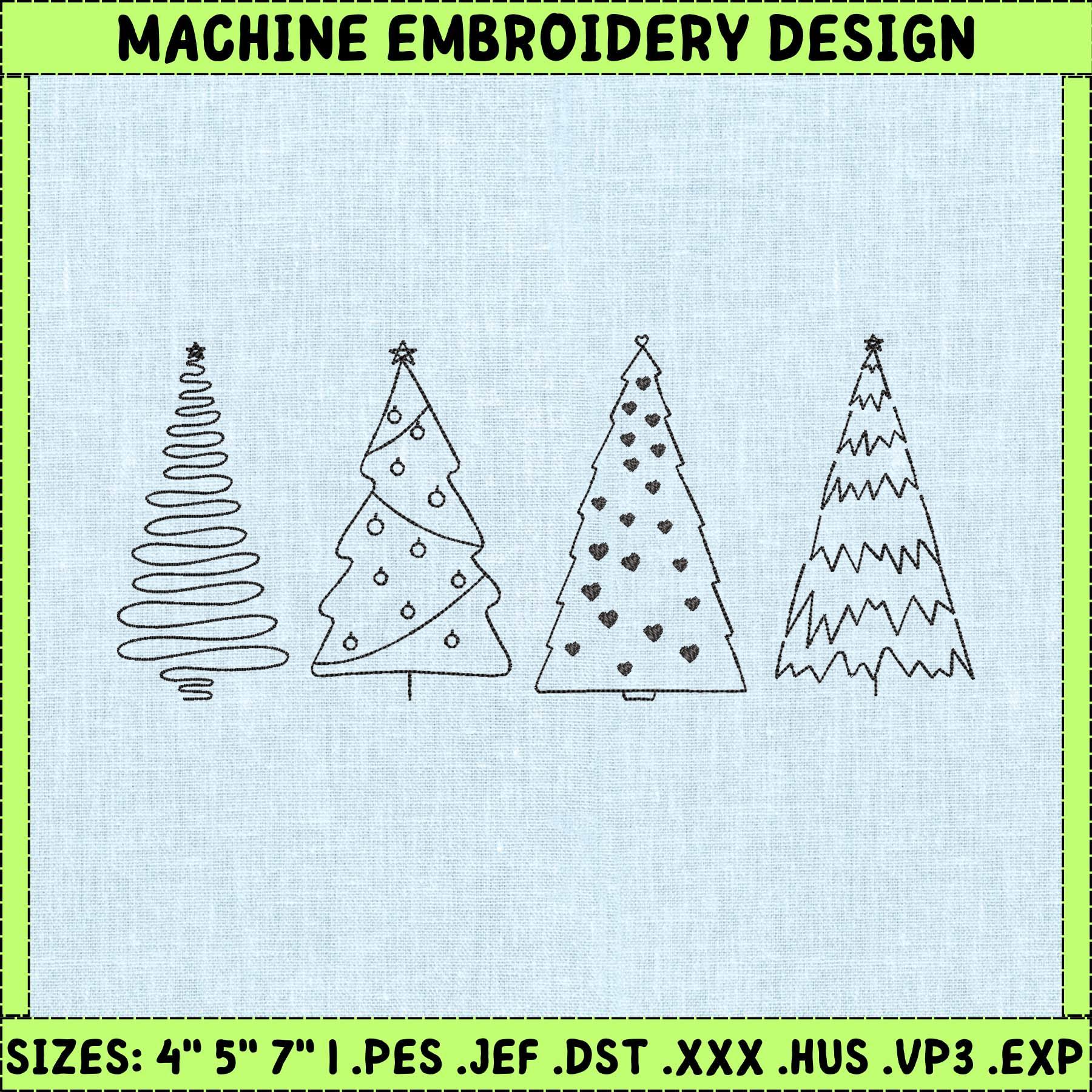 Christmas Tree Embroidery Designs, Christmas Embroidery Desi | Inspire ...